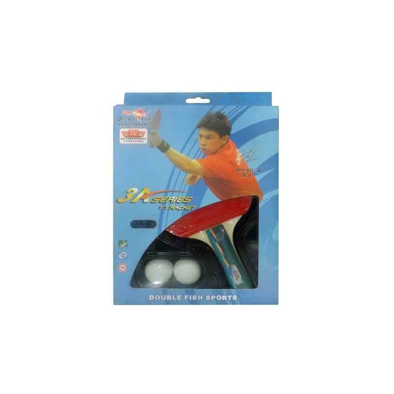 Double Fish Double Fish 3A Table Tennis Racket 1 Racket 2 Balls Set