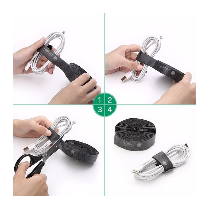 UGREEN Cable Organizer Black 5M