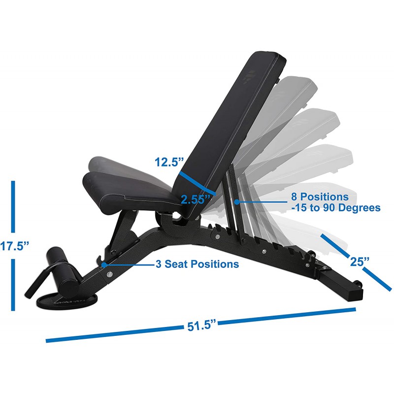 ADJUSTABLE FID DUMBBELL WEIGHT BENCH