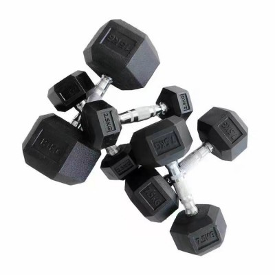 Rubber coated hex dumbbell 2.5kg,5kg,7.5kg,10kg,12.5kg,15kg,17.5kg,20kg,22.5kg,25kg,27.5kg,30kg ...