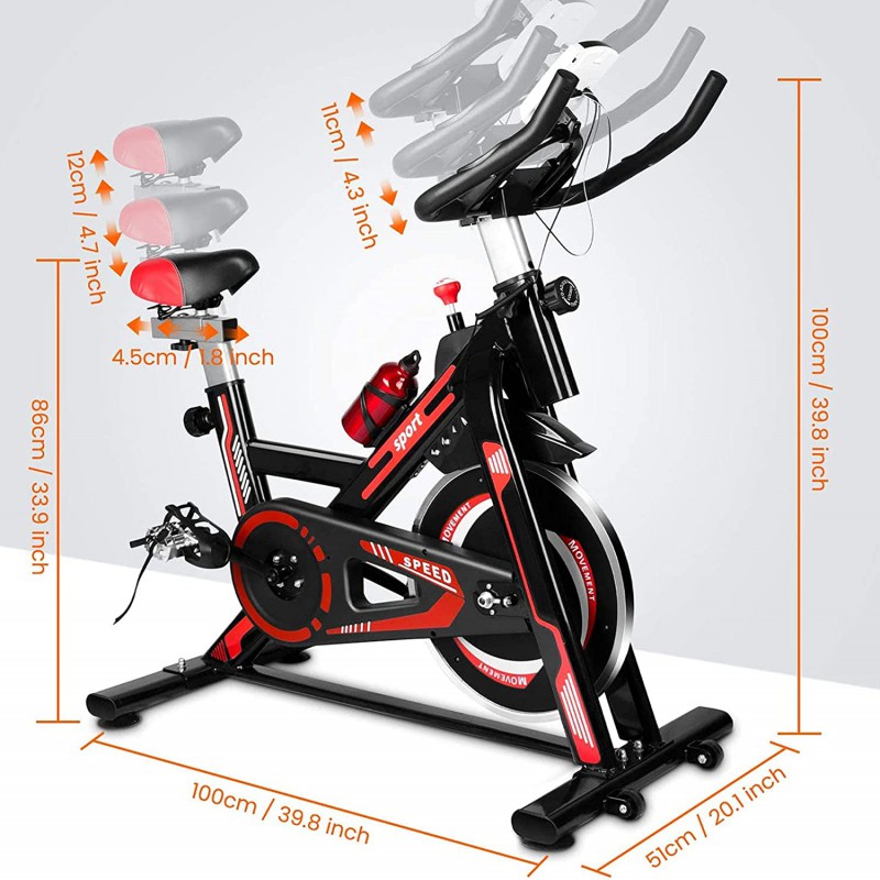 HEAVY DUTY SPORTS SPINNER EXERCISE BIKE