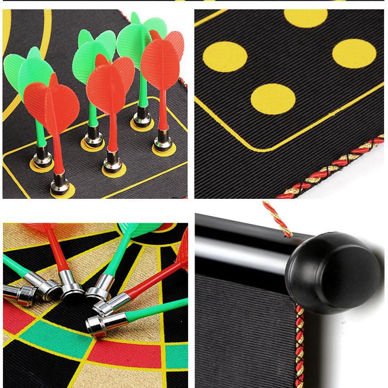 17'' Inch Magnetic Roll Up Double sided Dart Board and target game