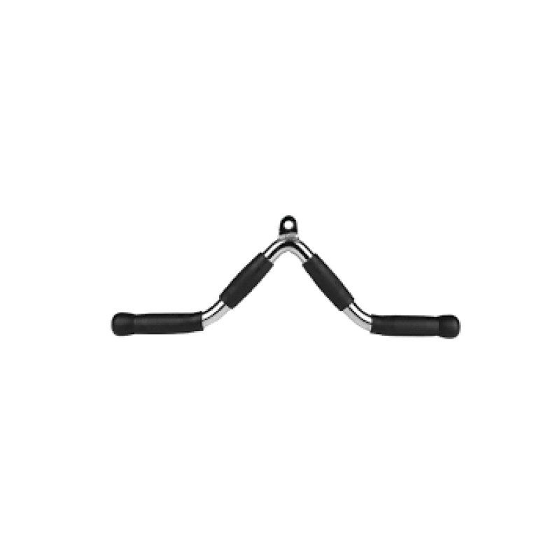 Solid Gym Handle V Shaped Triceps Press Down Bar with Rubber Hand Grips ...