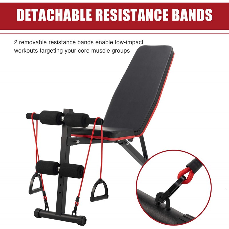 Adjustable dumbbell and sit up bench