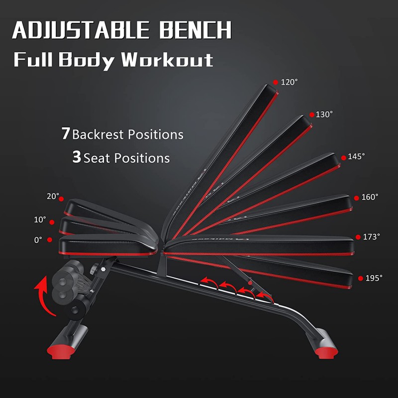Adjustable Utility Bench Sit up and Dumbbell Bench