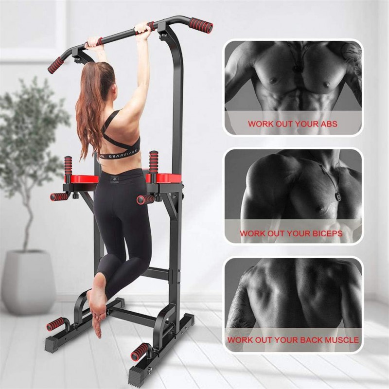 Power Tower Workout Dip Station for Home Gym Adjustable Multi Pull Up ...