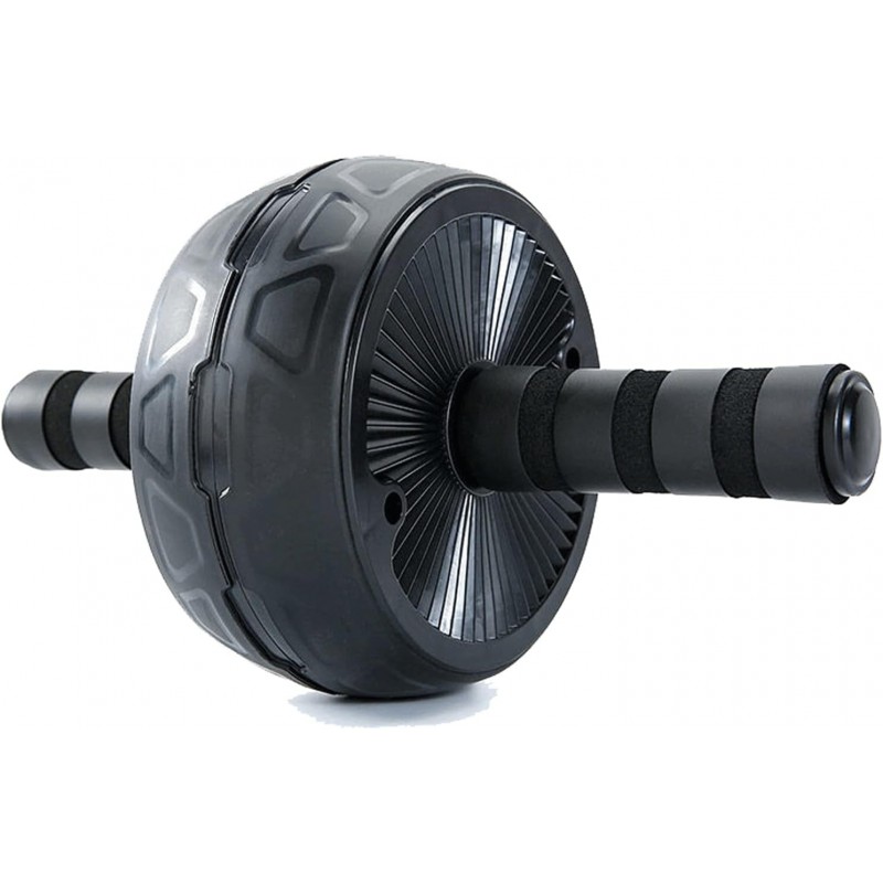 Abdominal workout roller with knee pad