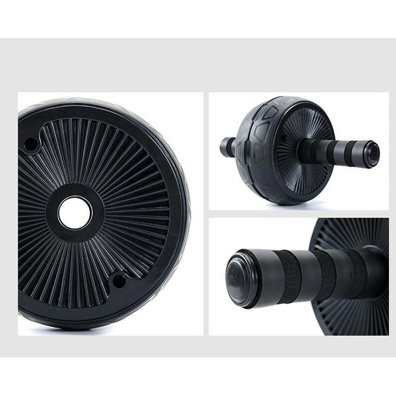 Abdominal workout roller with knee pad