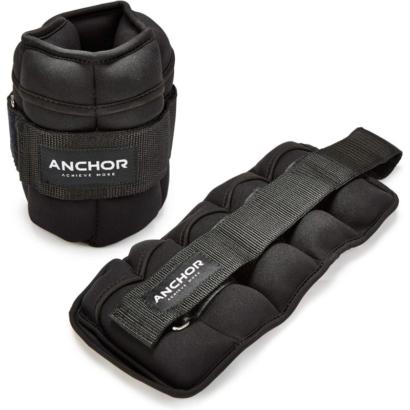 Ankle Weights 5KG, Adjustable Ankle Weights Wrist Straps, Ideal for Fitness Walking Running ...