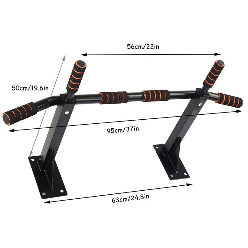 Multi-Grip Wall Mounted Chin Up Pull Up Bar 200 Kg weight capacity